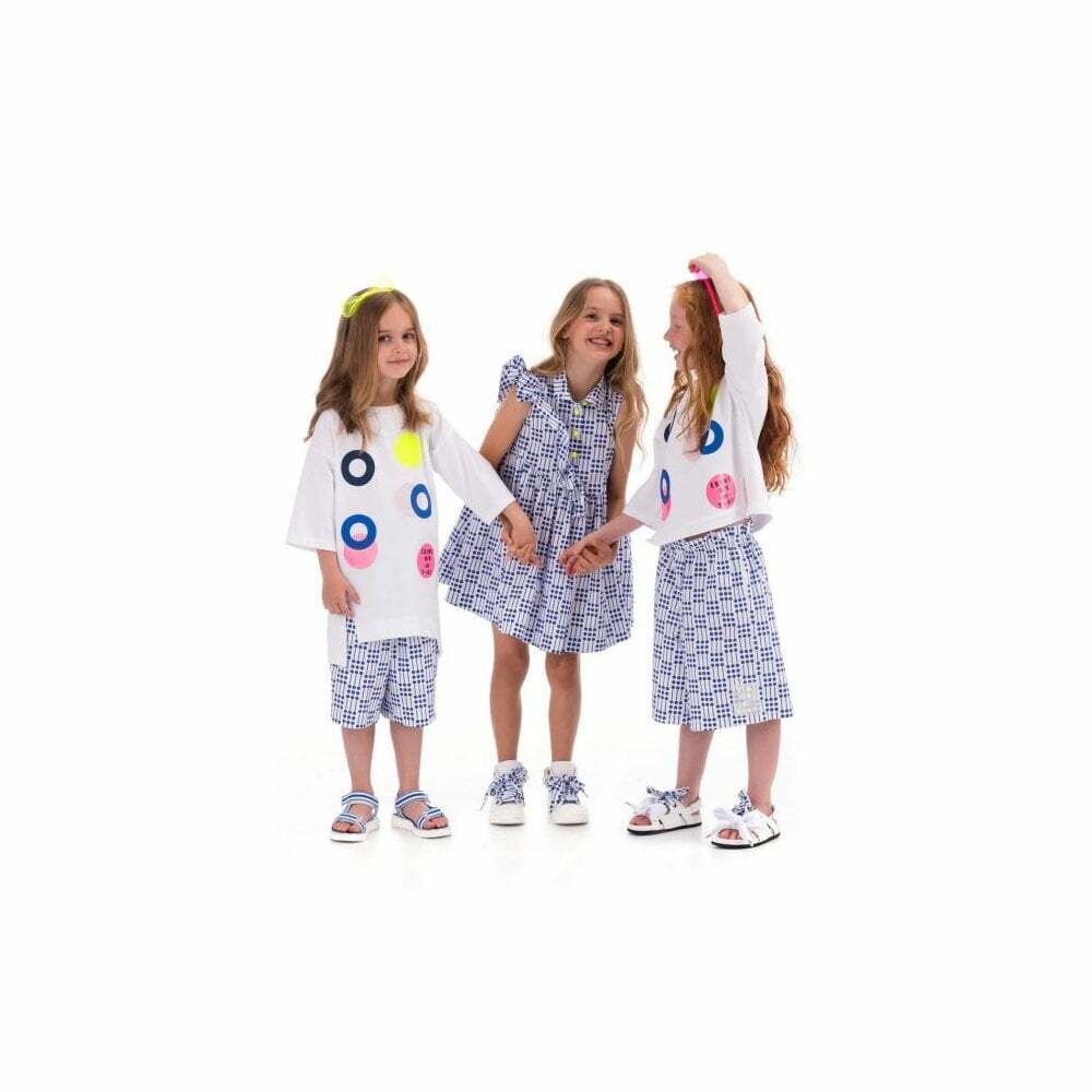 Simonetta Girls White & Blue Dress | Junior Couture QA